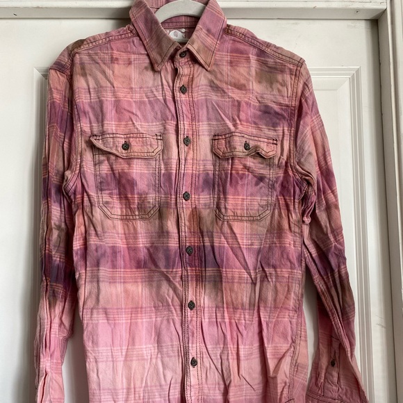 Rafter Apparel | Tops | Rafter Apparel Small Pink Purple Plaid Acid ...